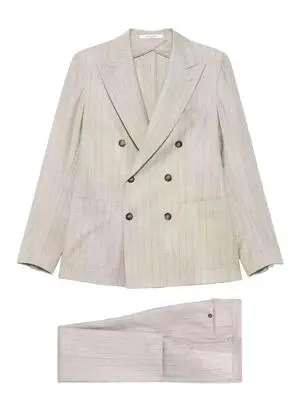 Tagliatore Pinstripe Double-breasted Suit - Neutrals