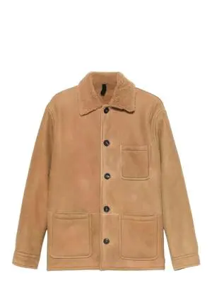 Tagliatore Shearling-collar Jacket - Neutrals