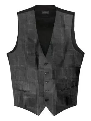 Tagliatore Cotton Waistcoat - Black