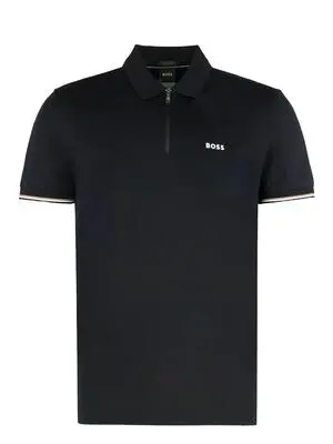 BOSS Cotton Polo Shirt - Black