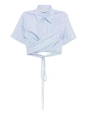 MONSE Wrap Cropped Shirt