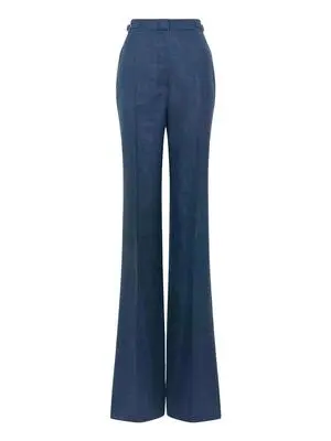Gabriela Hearst Chambray Trousers - Blue