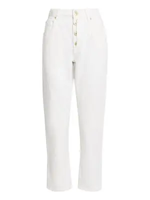 Brunello Cucinelli High-rise Straight-leg Jeans - White