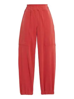 Brunello Cucinelli Cropped French Cotton-terry Track Pants - Red