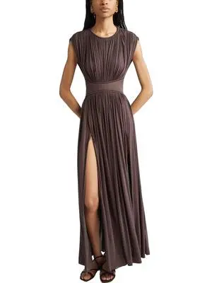 Zimmermann Illuminate Sleeveless Column Dress - Chocolate