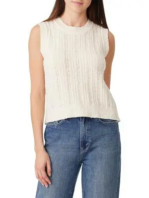 Habitual Sleeveless Textured Sweater - Buttercream