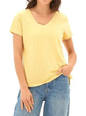 THREADS 4 THOUGHT Pattie V-neck Triblend T-shirt - Butterscotch
