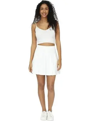 BELLE & BLOOM Palm Breeze Tennis Skort White