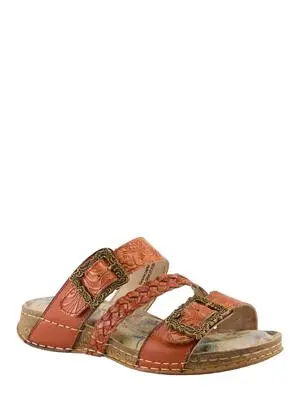 SPRING STEP SHOES Astra Slide Sandal - Orange Multi