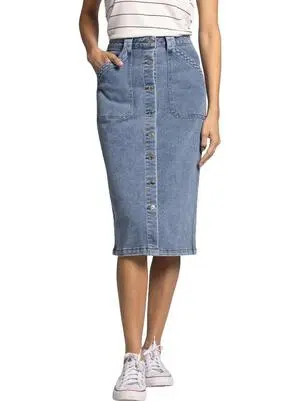 THREAD & SUPPLY Shania Denim Skirt - Bobbie Wash