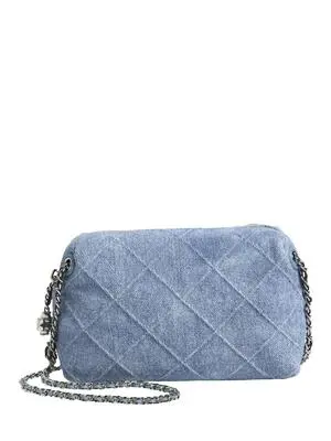Tory Burch Fleming Suede Crossbody Bag - Denim