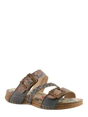 SPRING STEP SHOES Astra Slide Sandal - Grey Multi