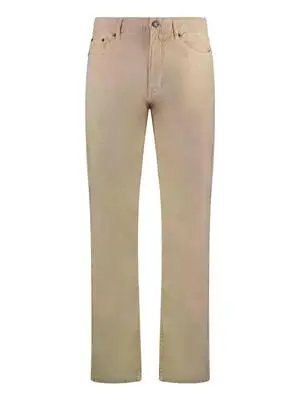 Gant Logo-patch Straight-leg Jeans - Neutrals