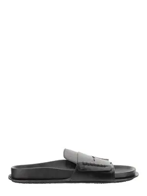 Jacquemus Leather Sandals - Black