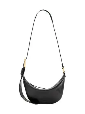 ALLSAINTS Luna Slouchy Leather Crossbody Bag - Black