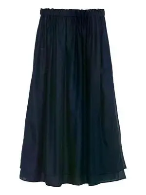 JUCCA Cotton Midi Skirt - Blue