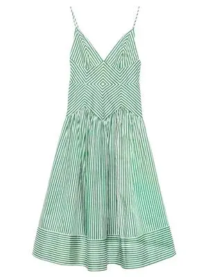 Farm Rio Cotton Midi Dress - Green