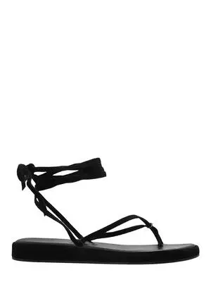 Tory Burch Capri Ankle Wrap Sandals - Black