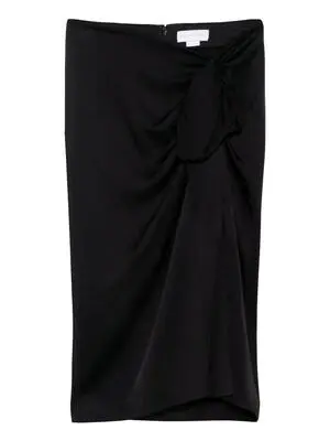 Stella McCartney Gathered Midi Skirt - Black