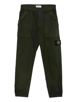 Stone Island Compass-motif Trousers - Green