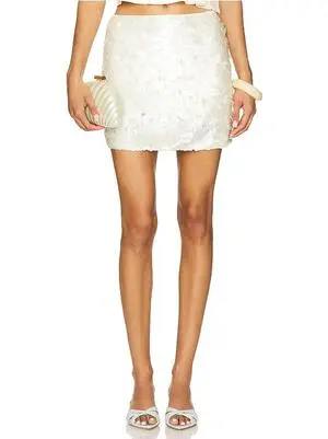 LOVERS AND FRIENDS Delphine Mini Skirt - White Shell