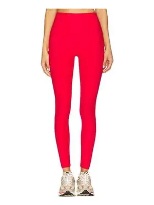 Beyond Yoga Spacedye Caught In The Midi High Waist Leggings In Red - Candy Apple Red