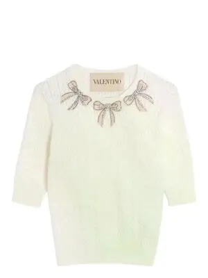 Valentino Garavani Embroidered Sweater - White