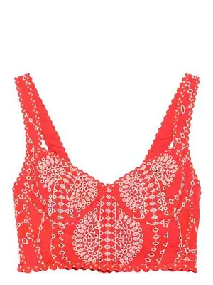 Charo Ruiz Ibiza Goldie Crop Top - Red