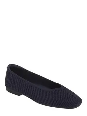 Vivaia Margot 2.0 Square-toe V-cut Flats - Navy