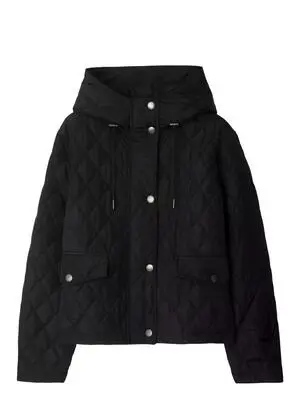 Burberry Quilted Hooded Jacket - Black