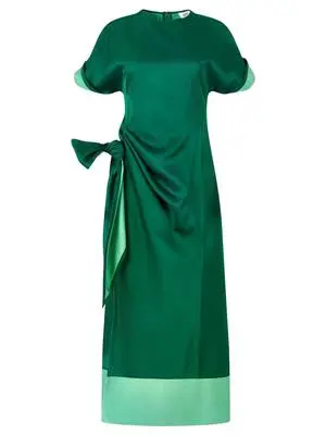 Rosie Assoulin Sash & Slit Midi Dress - Green