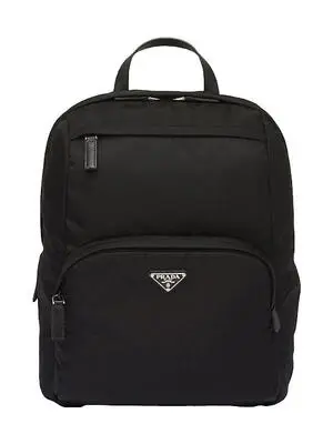 Prada Re-nylon Logo Backpack - Black