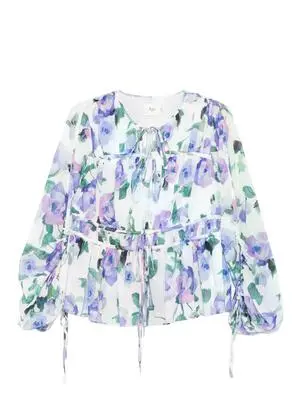 Aje Clover Blouse - Purple