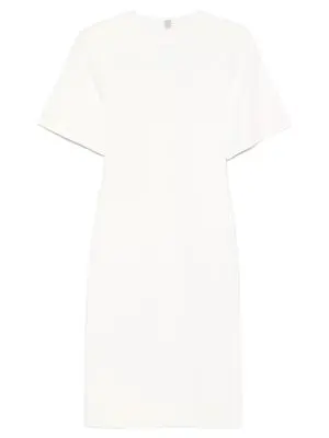 TOTÊME Fine-knit Midi Dress - White