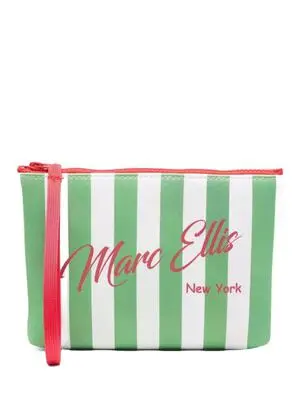 MARC ELLIS Logo-print Makeup Bag - Green