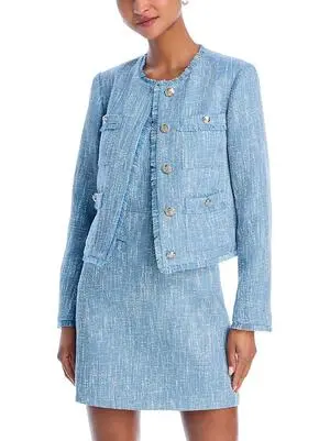 AQUA Boucle Tweed Jacket