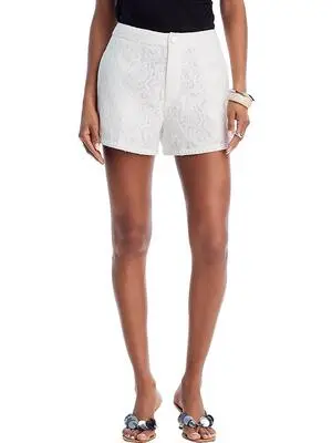 Aqua Lace Shorts - White