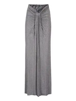 VENUJA Crystals-embellished Maxi Skirt - Grey