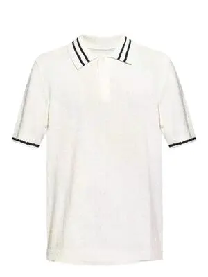 SAMSOE SAMSOE Stripes-trim Polo Shirt - White