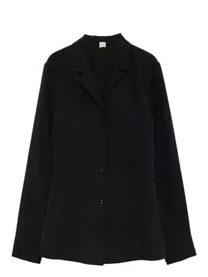 TOTEME Notched-collar Shirt - Black