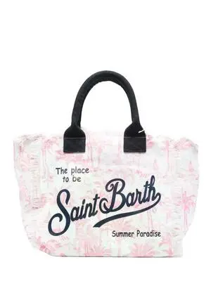 MC2 SAINT BARTH Canvas Beach Tote - White