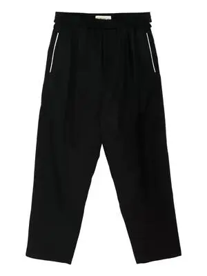 MORDECAI Side-stripe Trousers - Black