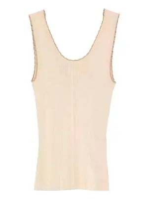 Zimmermann Ascension Scallop Tank Top - Neutrals