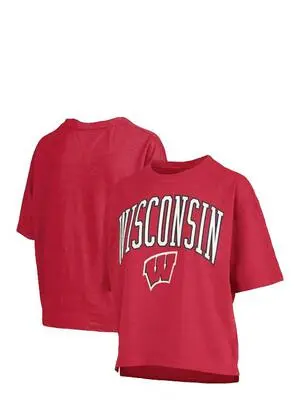 PRESSBOX Wisconsin Badgers Nelson Arch Over Logo Slub T-shirt - Red