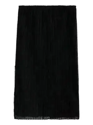 TOTEME Floral-embroidered Tulle Skirt - Black