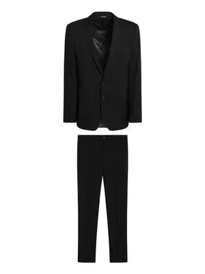 Dolce & Gabbana Single Breasted Virgin Wool Suit - Black