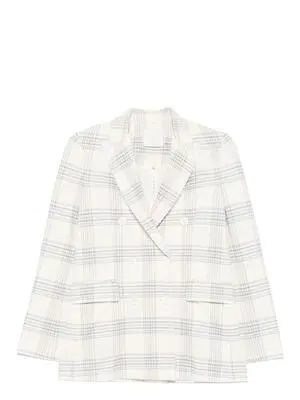 CIRCOLO 1901 Cotton Double-breasted Jacket - Clear Blue