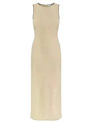 SAMSOE SAMSOE Contrast-Stitching Maxi Dress