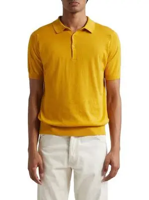 John Smedley Elias Sea Island Cotton & Cashmere Polo Sweater Ray