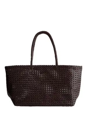 Madewell The Handwoven Cane Tote - Dark Carob